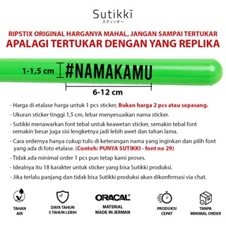 Jual Cutting Sticker Ripstix Custom Nama Poundfit Pound Fit Stick Drum ...