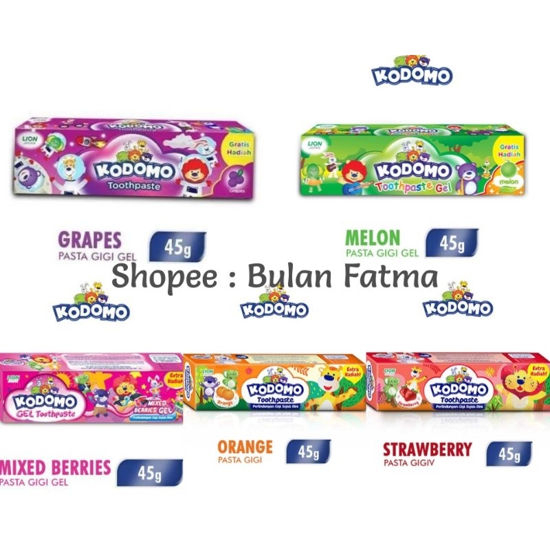 Jual KODOMO Pasta Gigi Mixed Berries, Melon, Anggur, Stroberi, Jeruk Gel 45 g | Shopee Indonesia