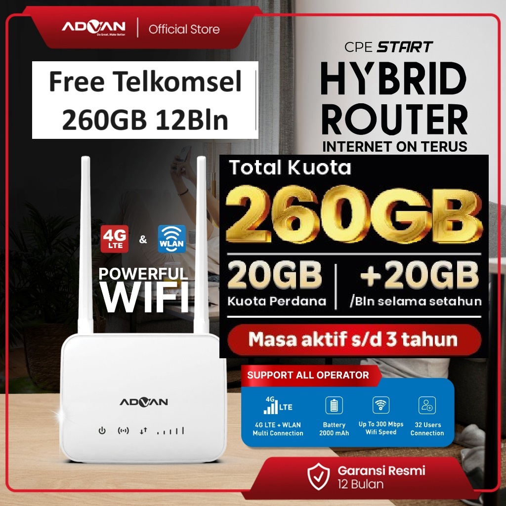 Jual ADVAN CPE Start Hybrid Modem + Wifi + Router + 4G LTE unlock all ...