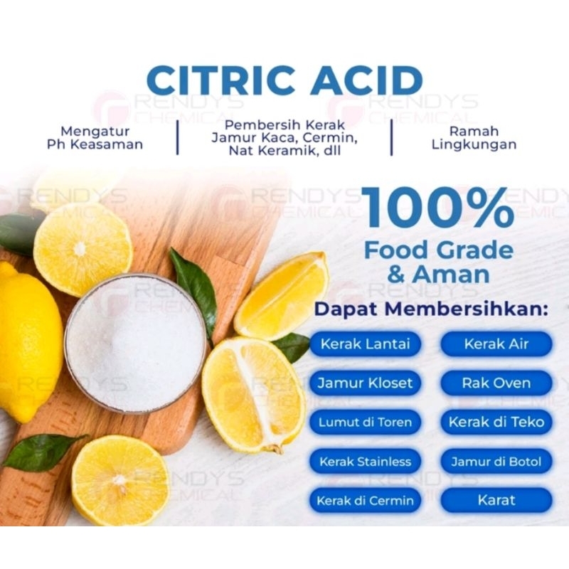 Jual Citrid Acid /Citrun /Asam Sitrat Food Grade/citric acid | Shopee ...