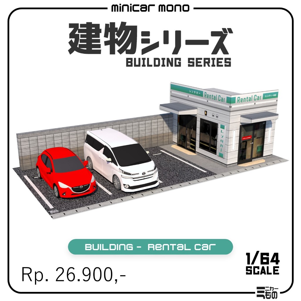 Jual Diorama Papercraft Building -Rental Car- | Shopee Indonesia