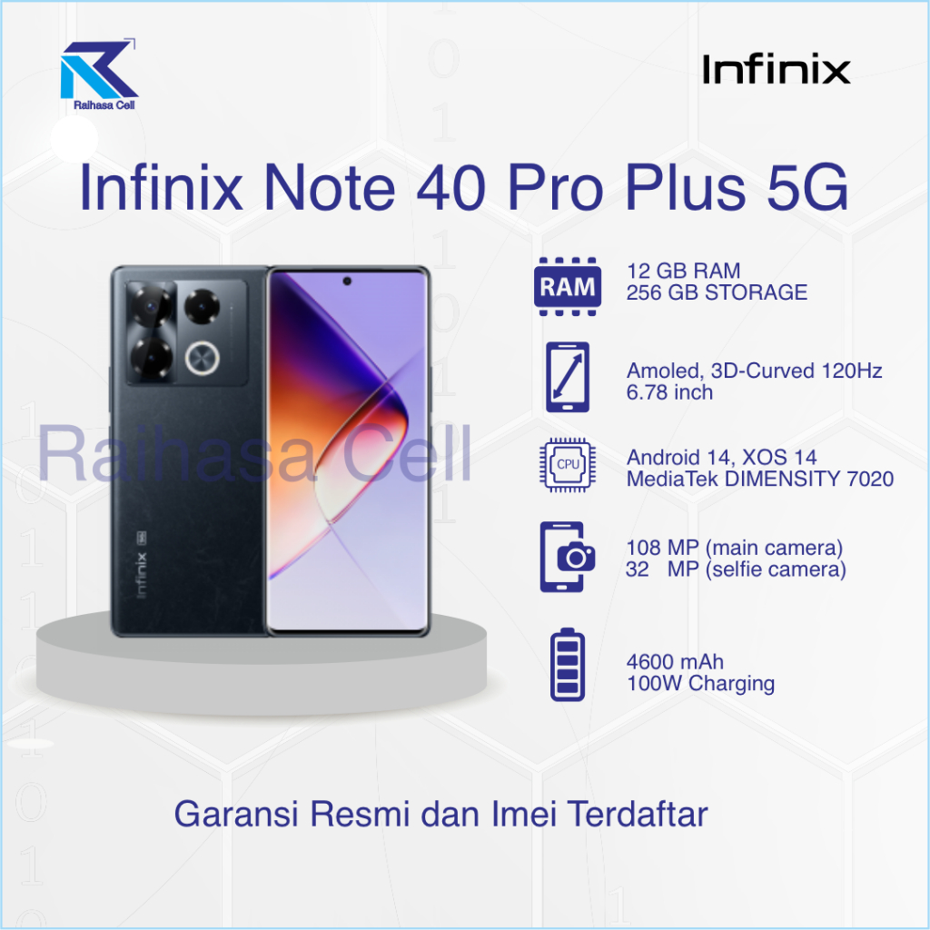 Jual INFINIX NOTE 40 PRO Plus 5G 12/256GB GARANSI RESMI | Shopee Indonesia