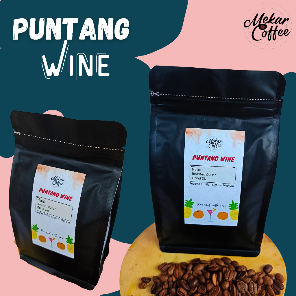 Jual Kopi Arabika Puntang Wine 100 grm | mekarcoffee | Biji Kopi Full ...