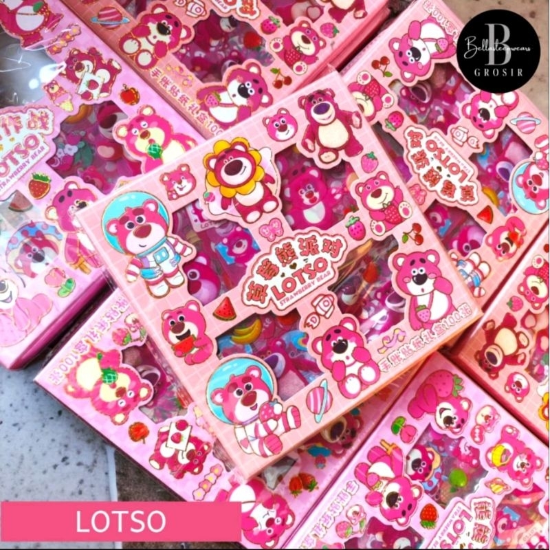 Jual MASU STRAWBERRY BEAR LOTSO Sticker Box NONO / MOMO 2D Dekorasi ...
