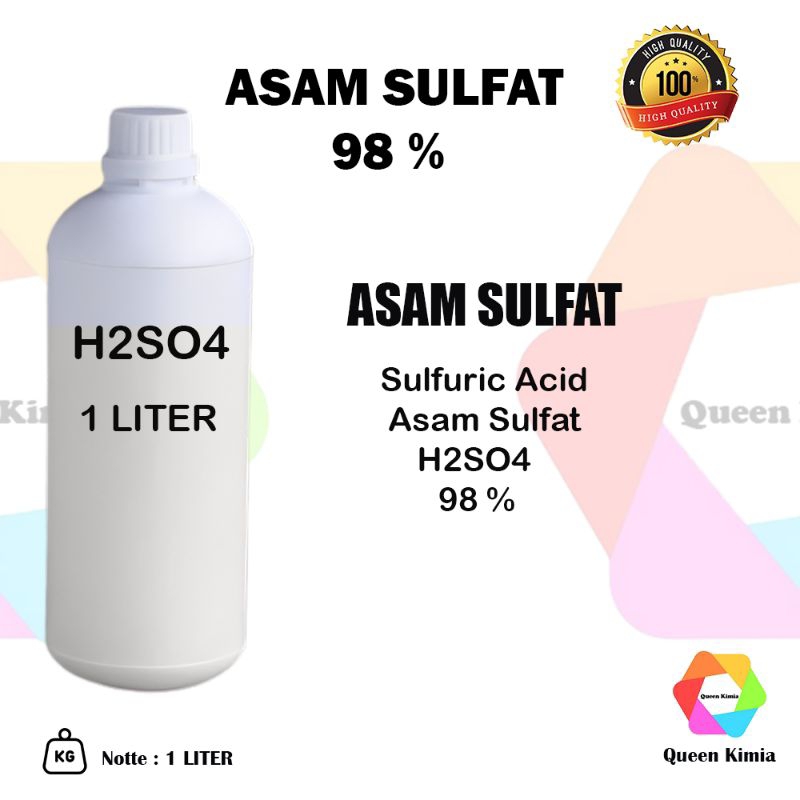 Jual Asam Sulfat 1 liter / H2SO4 98% / Sulphuric Acid / Asam Sulpahte ...