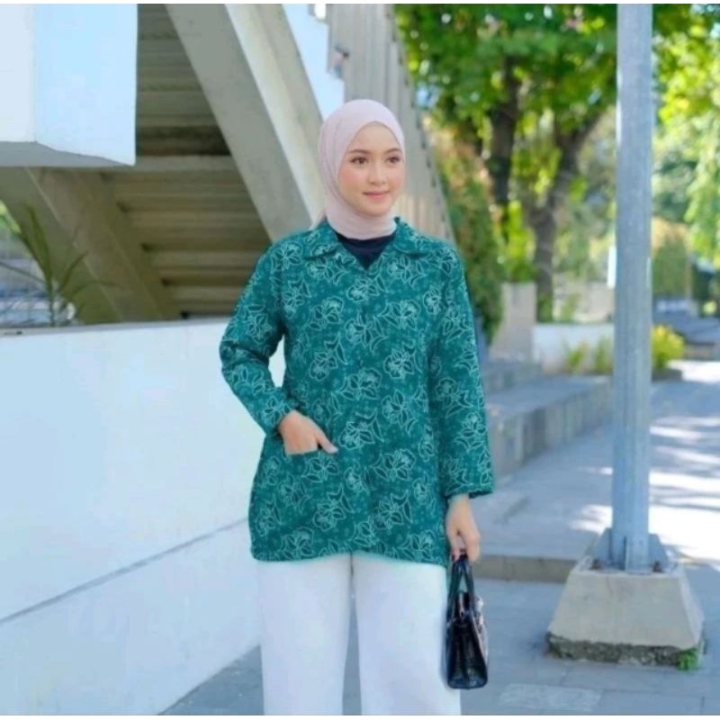 Jual Seragam batik pkk nasional hijau terbaru 2025 full furing batik ...