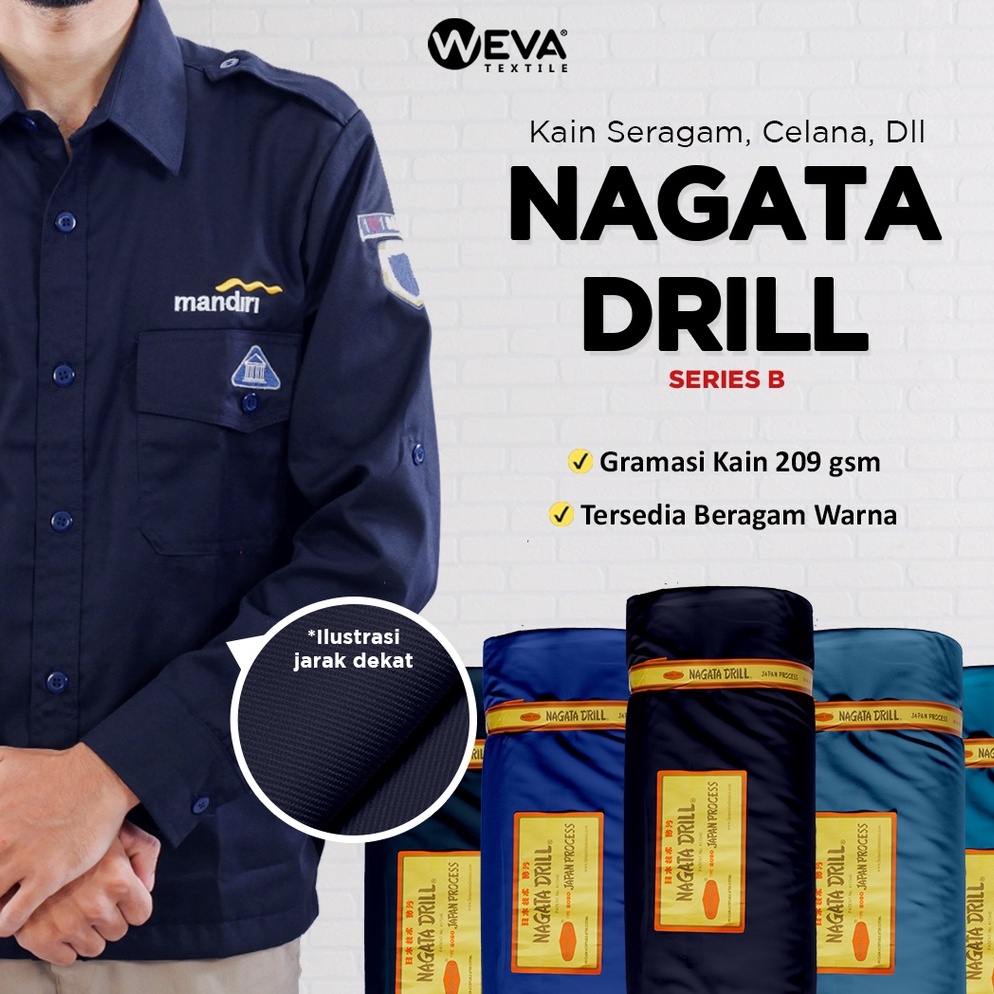 Jual KODE P38H Bahan Kain Nagata Drill Kain Kemeja Drill Murah Series B ...