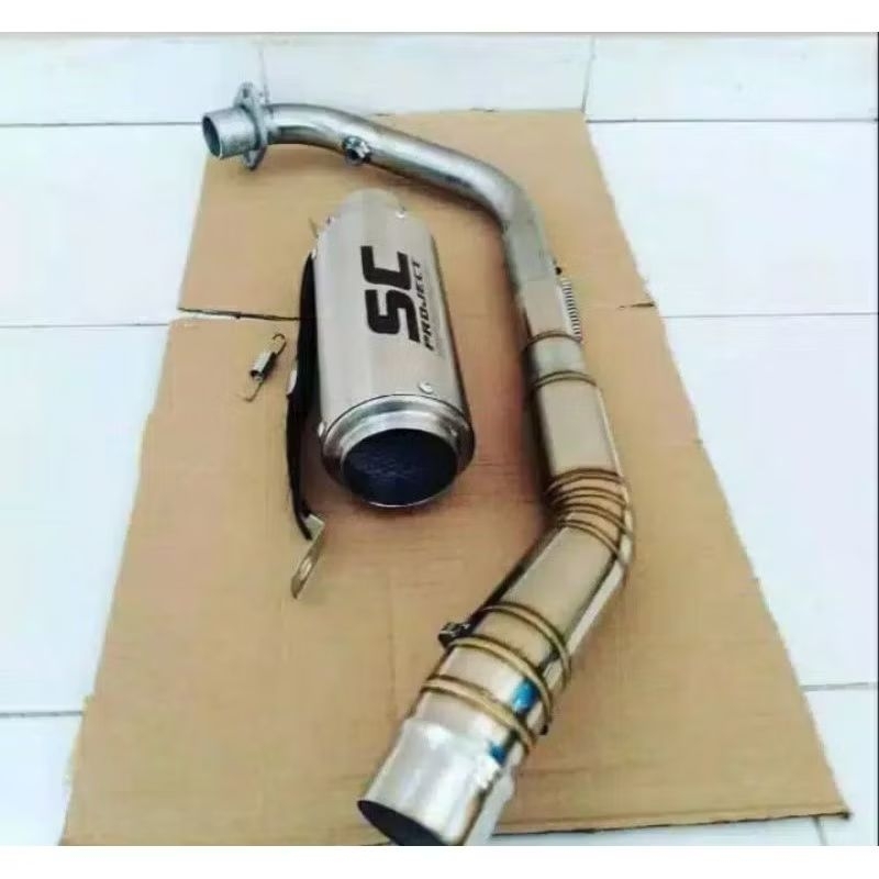 Jual exhaust / muffler / Canister 51mm sc project big elbow for Raider ...