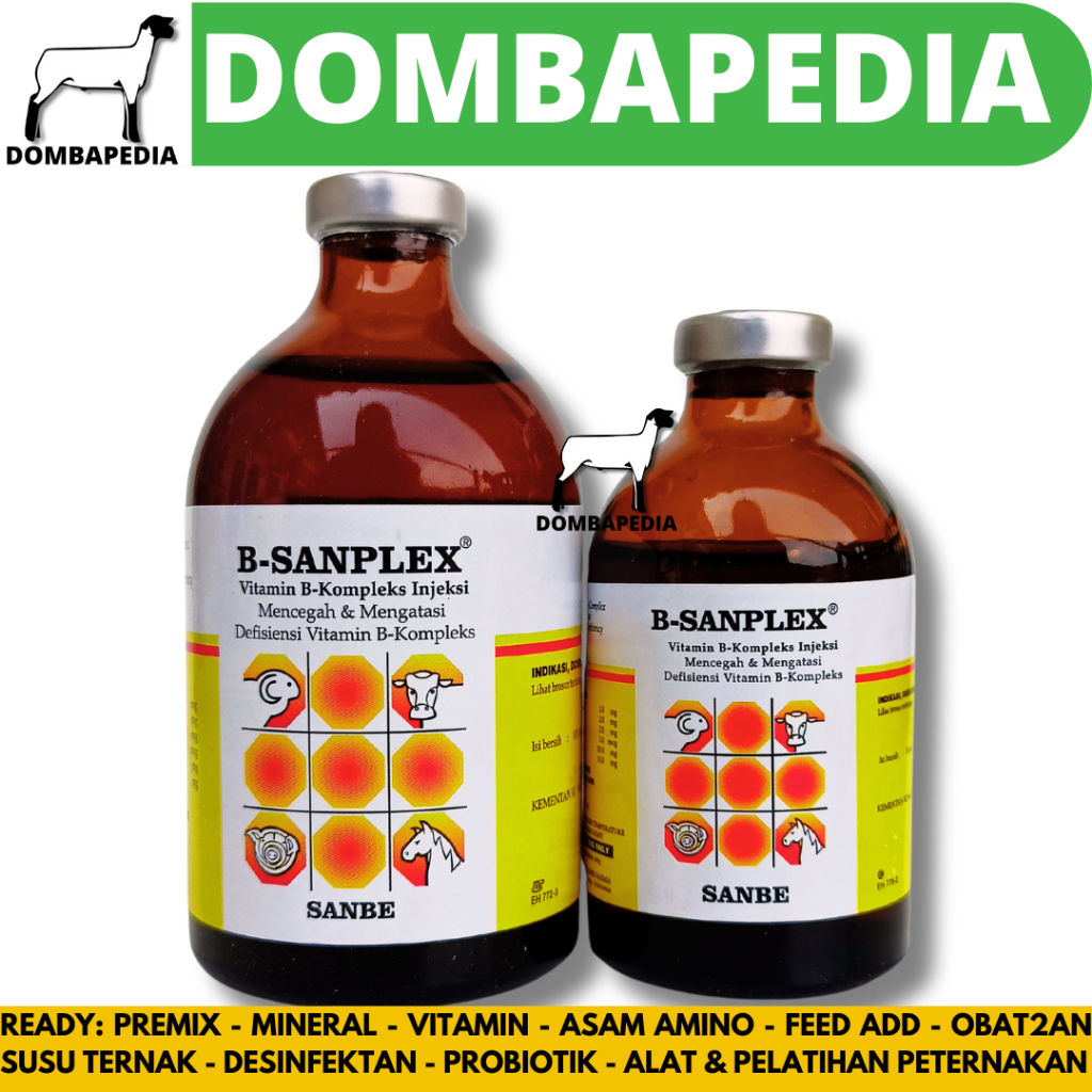 Jual B SANPLEX 100ML & B SANPLEX 50ML SANBE - Vitamin B kompleks Hewan ...