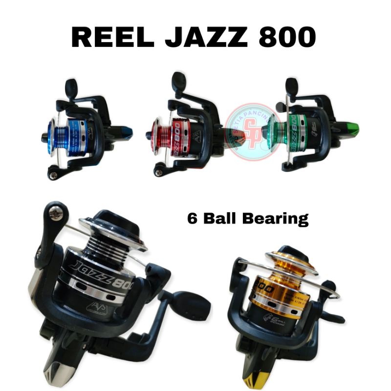 Jual REEL PANCING JAZZ 800 Spool Alumunium 6 Ball Bearing | Shopee ...