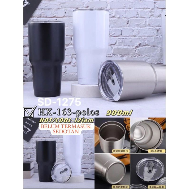 Jual Tumbler Americano Polos Stainless Stell Termos Panas Dingin Termos ...