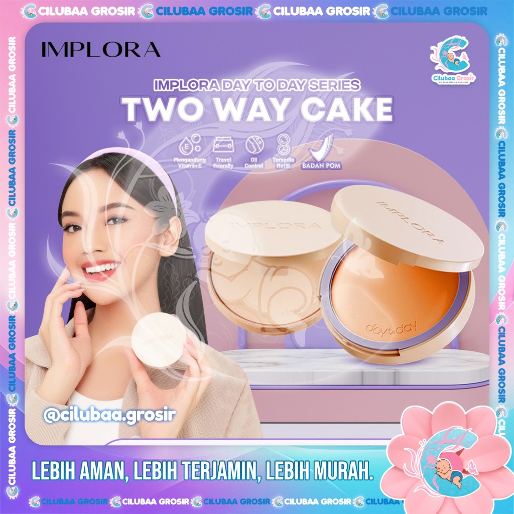 Jual Implora Day to Day Two Way cake Series 10gr FULL REFILL - TWC ...