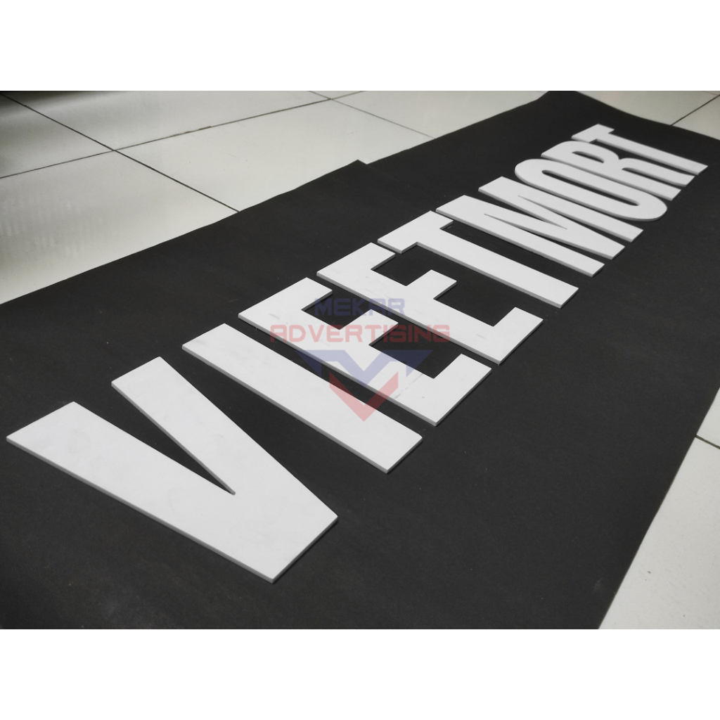 Jual Huruf Timbul PVC TEBAL 5MM CUSTOM | Shopee Indonesia