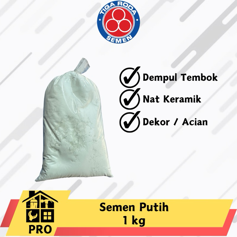 Jual Semen Putih Tiga Roda (Eceran / Kiloan) | Shopee Indonesia