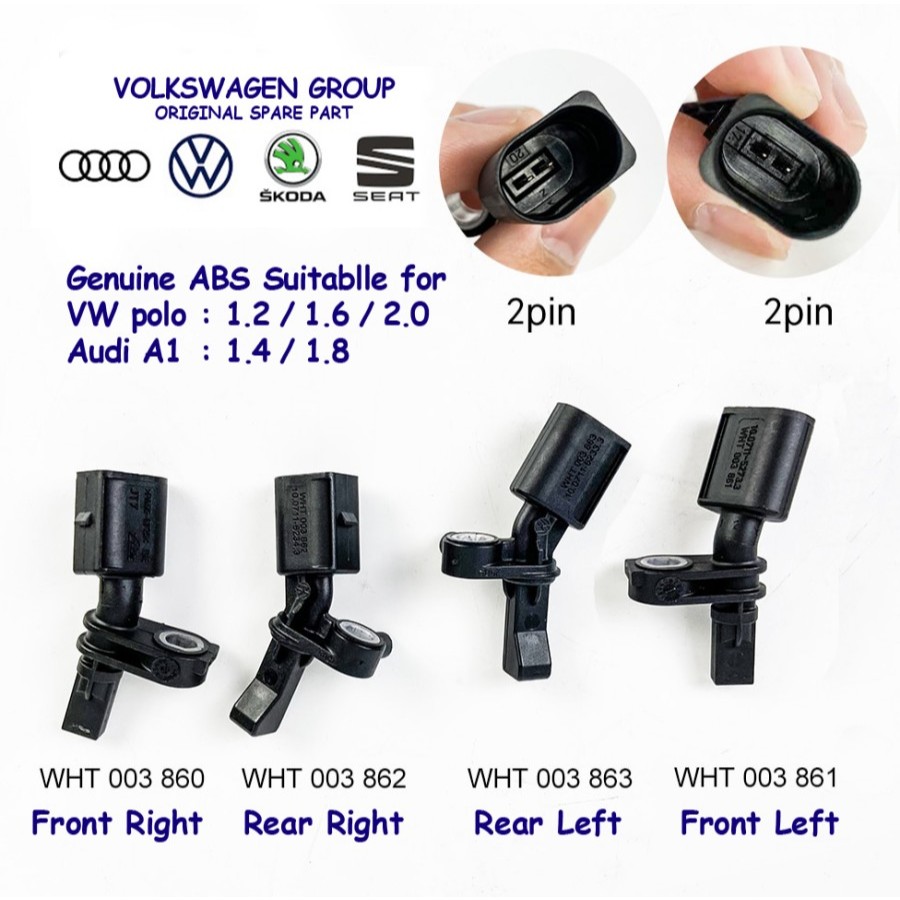 Jual ABS WHEEL SPEED SENSOR VW-POLO-AUDI A1-A2 | Shopee Indonesia