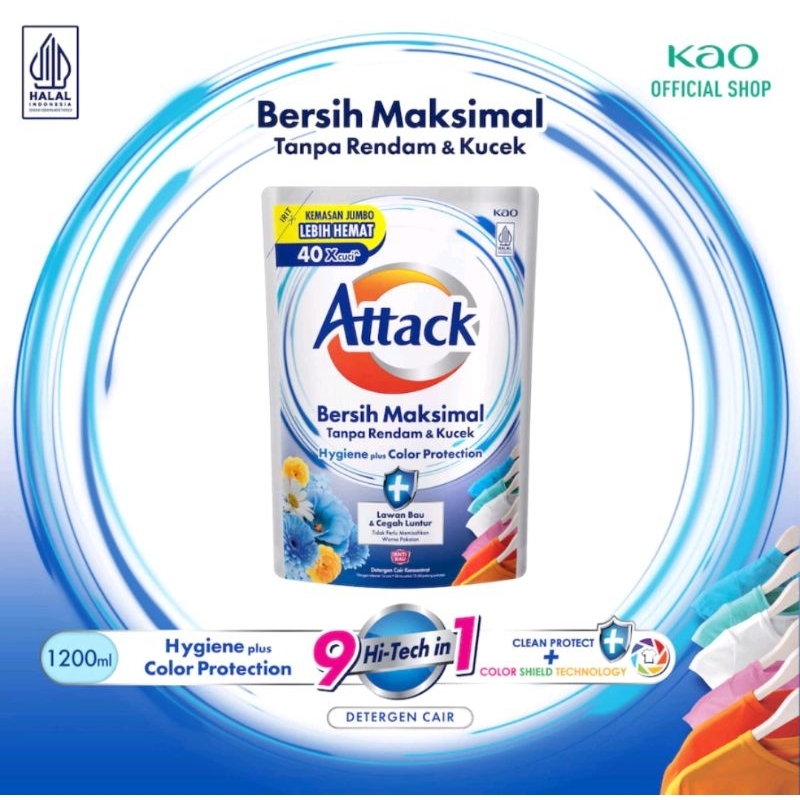Jual BACA DESKRIPSI PRODUK, Attack Hygiene Plus Deterjen Cair Semua ...