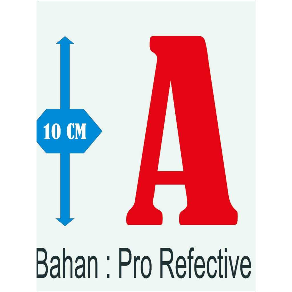 Jual CUTTING STICKER ALFABET HURUF MERAH 10 CM | Shopee Indonesia