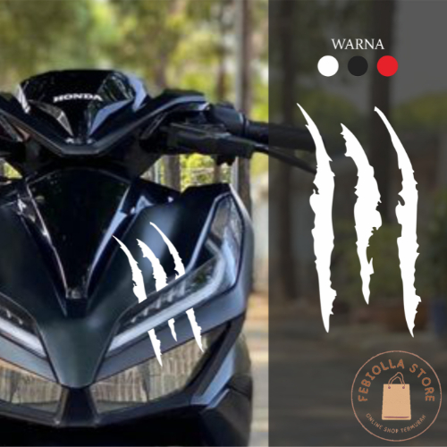 Jual Stiker Cutting Cakar / Sticker Cakaran Monster pada Lampu Motor ...