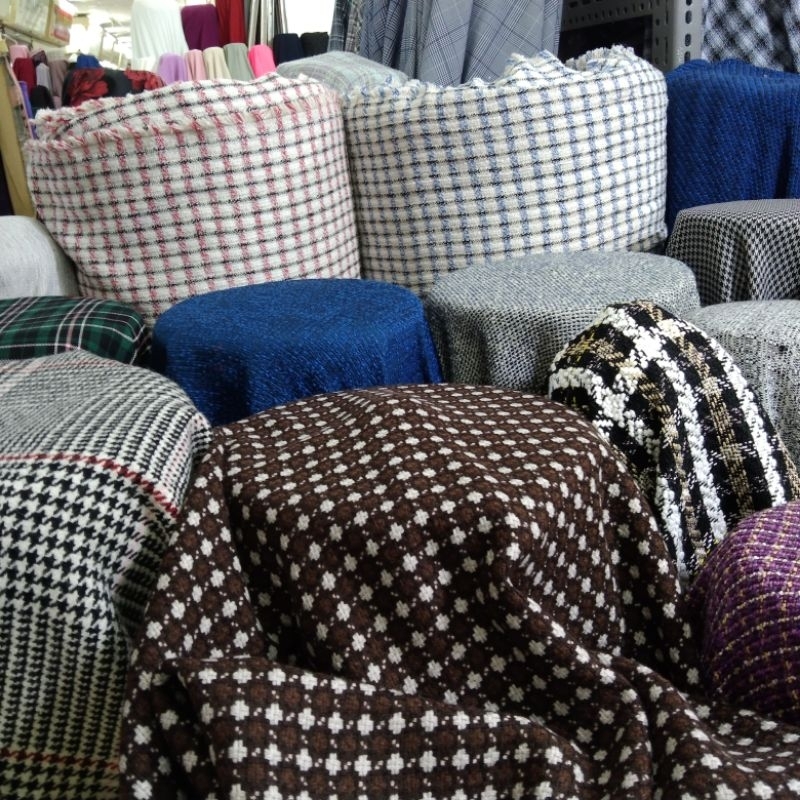 Jual kain tweed tebal - bahan tweed akrilik (harga tertera per 0,5m ...