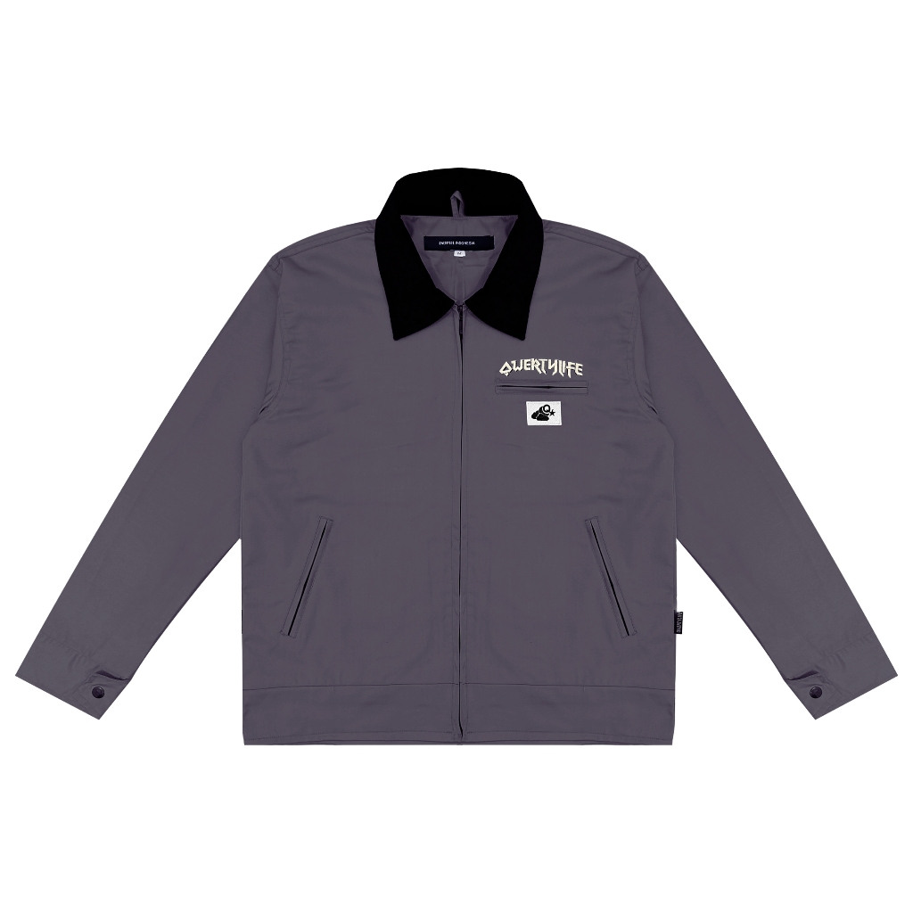 Jual Qwertylife Work Jacket Boxy Fit Cordoray Navy | Shopee Indonesia