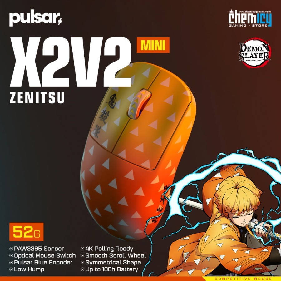Jual Pulsar X2 V2 Mini Zenitsu Demon Slayer Edition Ultra-Lightweight ...