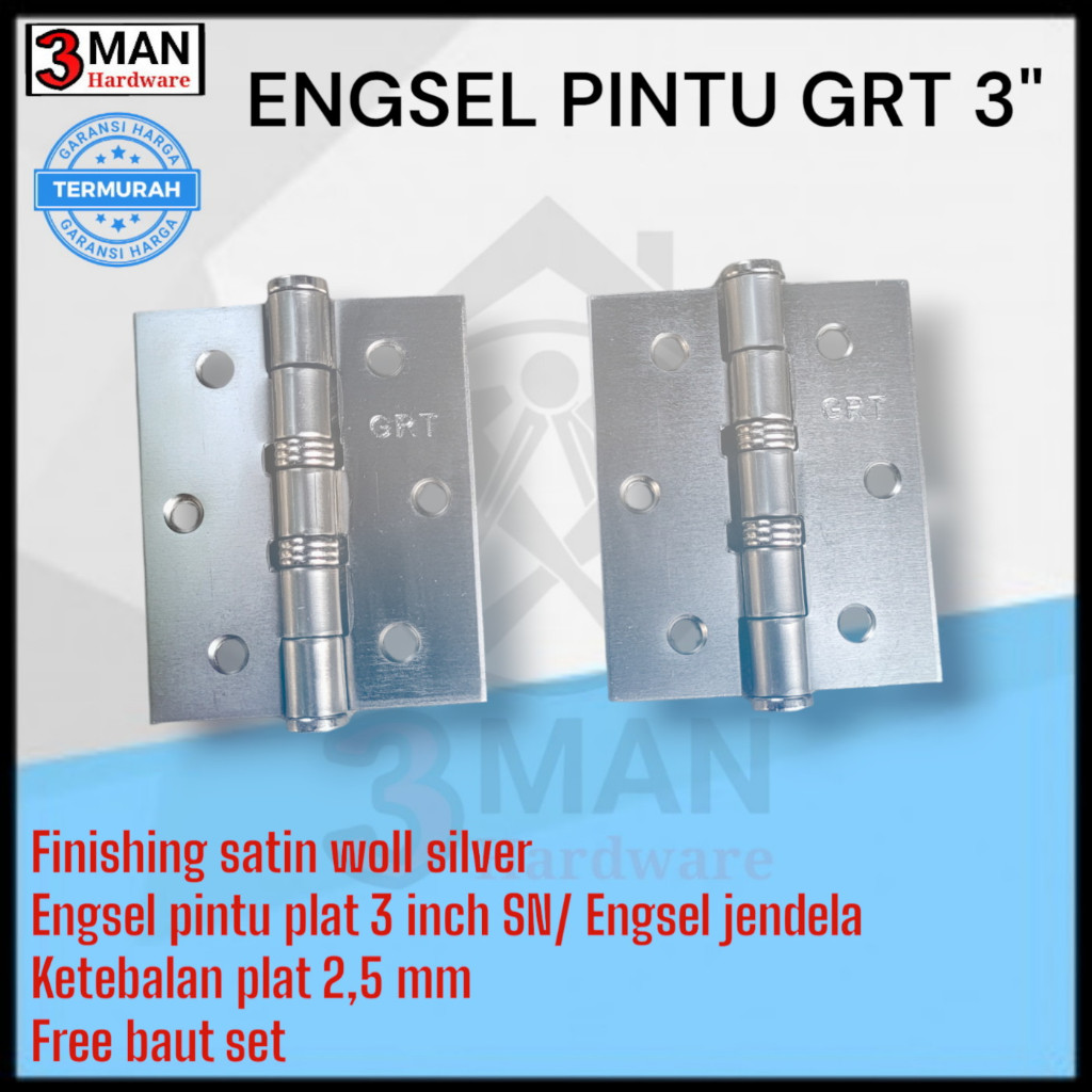 Jual ENGSEL PINTU ATAU JENDELA MERK GRT - ENGSEL 3 INCH | Shopee Indonesia