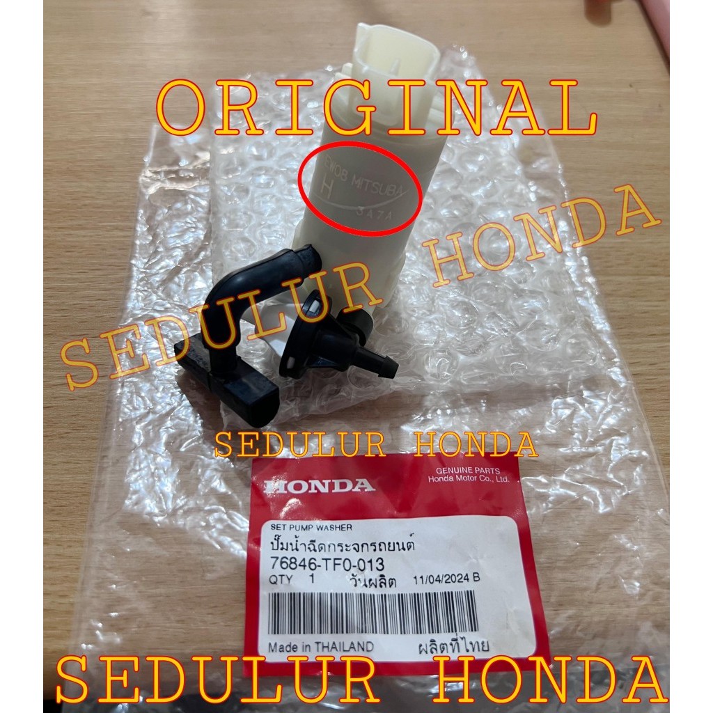 Jual POMPA AIR WIPER MOTOR WASHER PUMP PENGGERAK SEMPROTAN KACA JAZZ ...