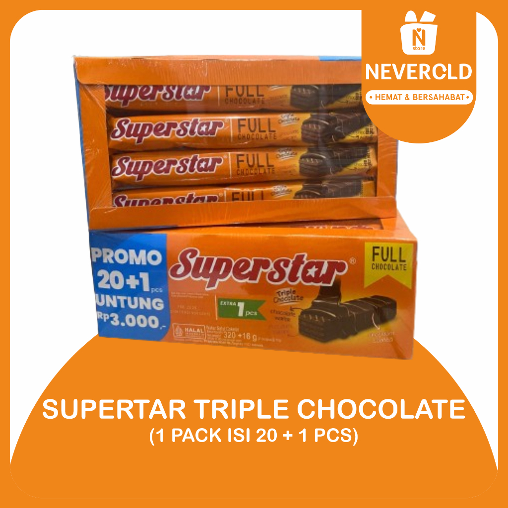 Jual NEW ROMA SUPERSTAR TRIPLE CHOCHOLATE 1 BOX ISI 20PCS | Shopee ...