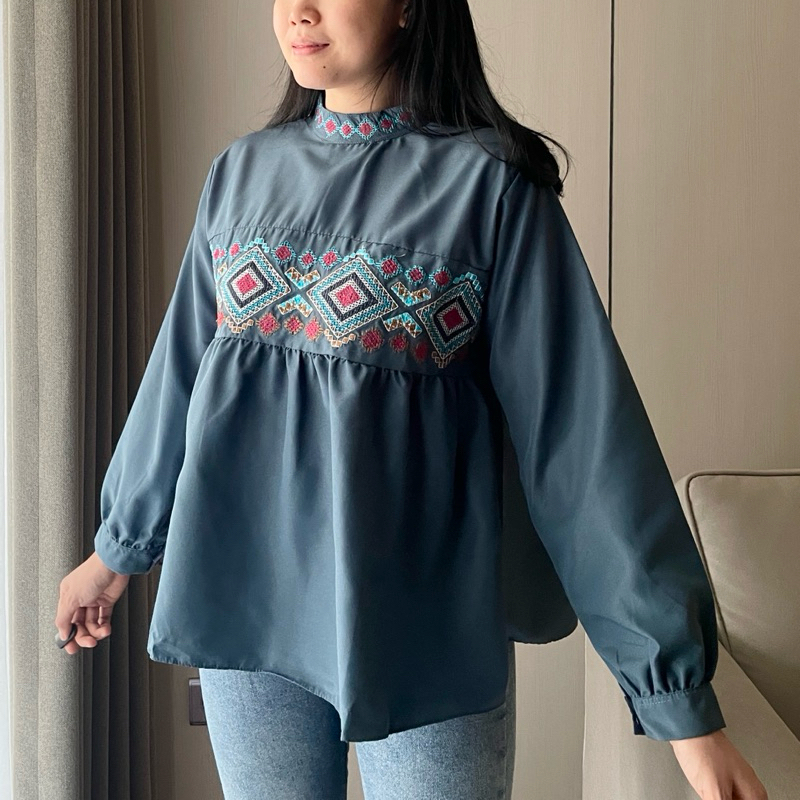 Jual Eska Clothing - (4 WARNA) Janice Blouse Kemeja Atasan Kekinian ...