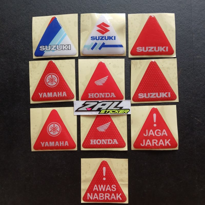 Jual sticker emblem segitiga SUZUKI emblem spakbor | Shopee Indonesia