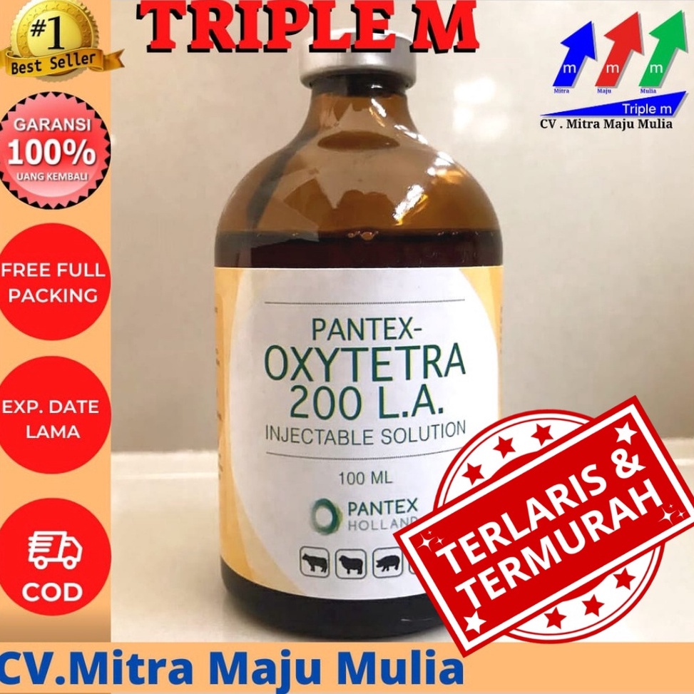 Jual KODE H83I Pantex oxytetra 2 LA TRIPLE M obat Antibiotik Pencernaan ...