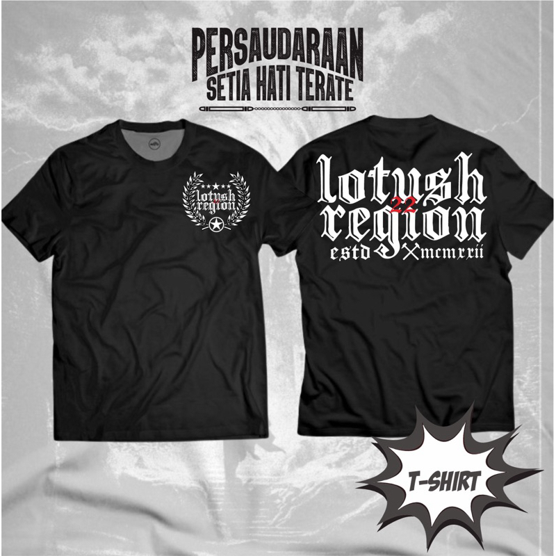Jual Kaos PSHT Lotush Region Estd Desain Sablon DTF Premium Tidak Mudah ...