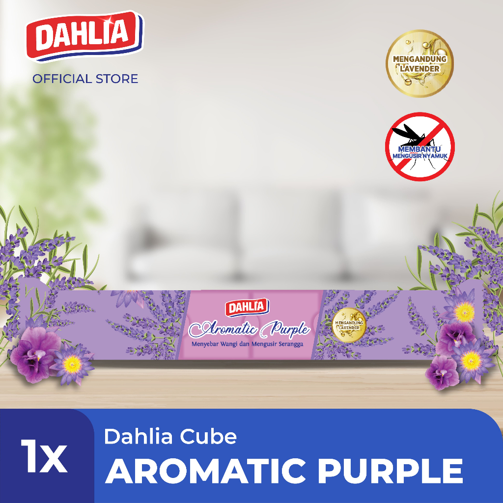Jual DAHLIA Kamper Aromatic Purple (Block Cube) - Lavender Oil 200gr Kapur Barus, Pengusir ...