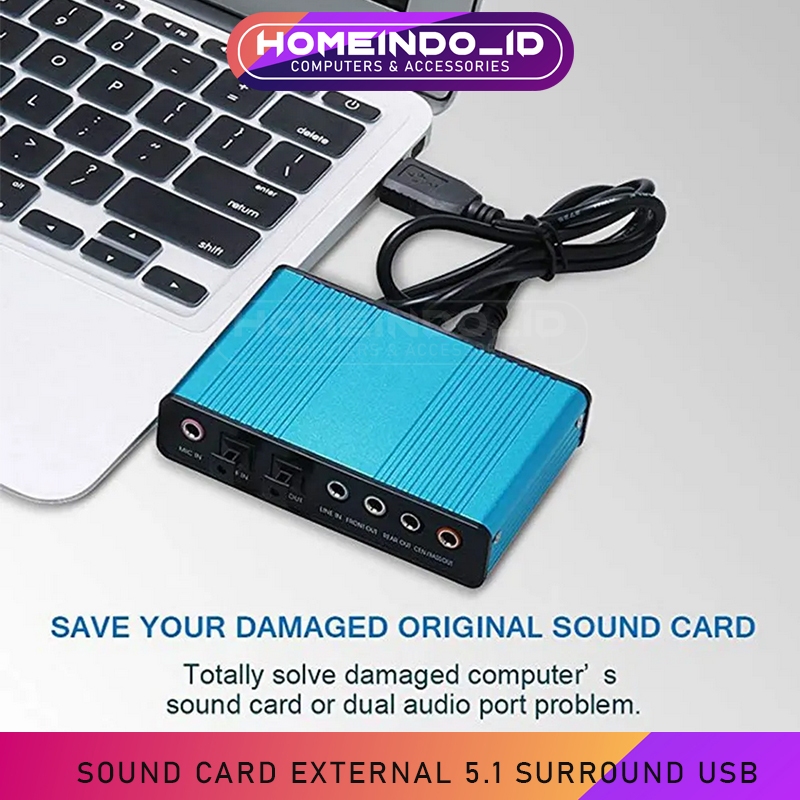 Jual Sound Card External 5.1 Surround USB for Laptop PC | Shopee Indonesia