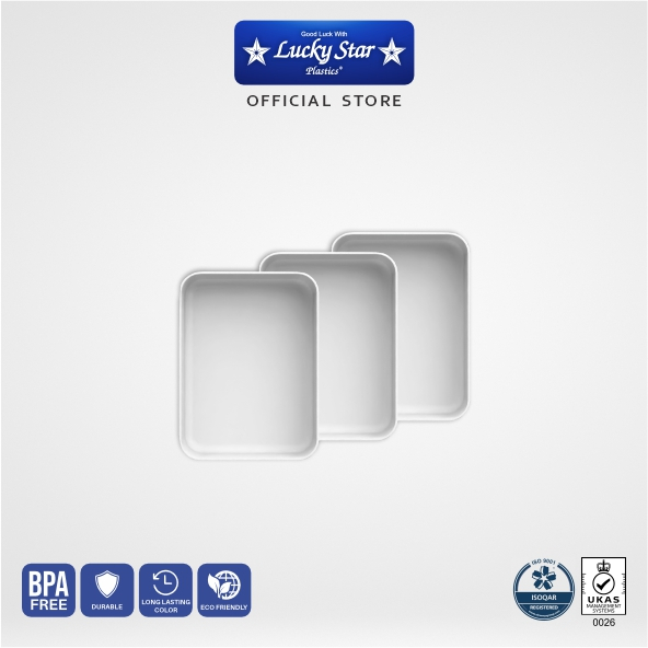 Jual Lucky Star - Nampan plastik "PUTIH" display M / Display tray M ...