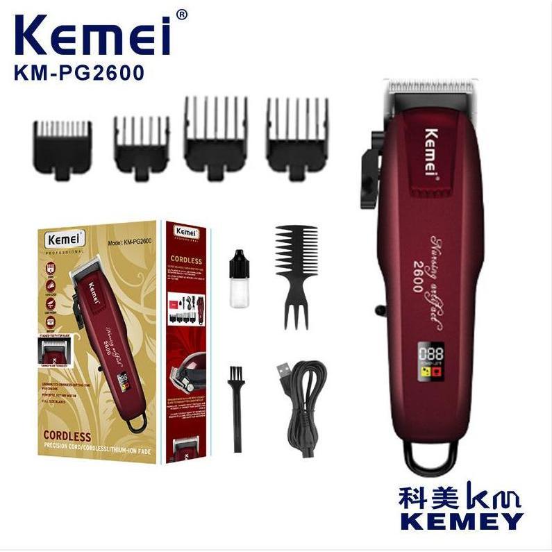 Jual Kemei 2600 Alat Pangkas Rambut Electrik Professional Clipper Rambut Cas KM-2600 | Shopee ...