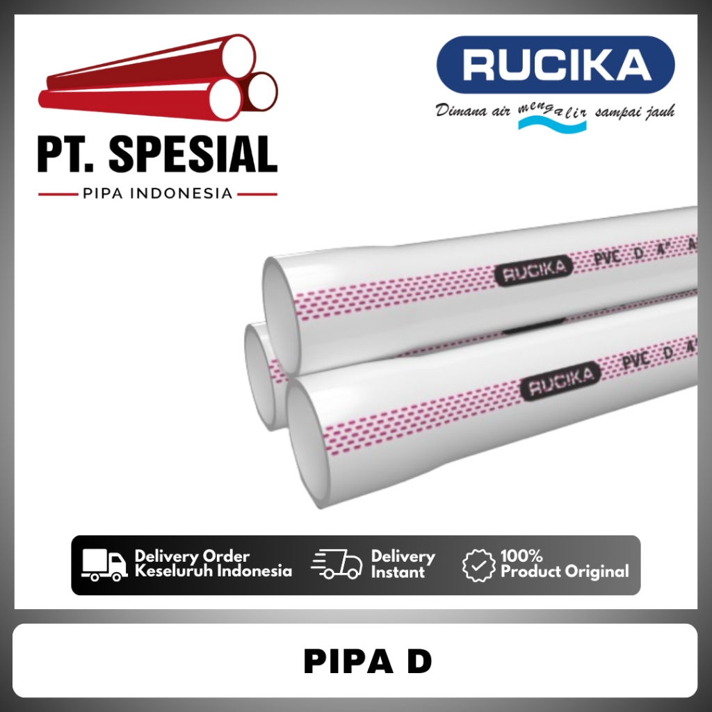 Jual Pipa PVC D Standard Rucika 1 1/4 Inch Pipa PVC Rucika -12 | Shopee ...