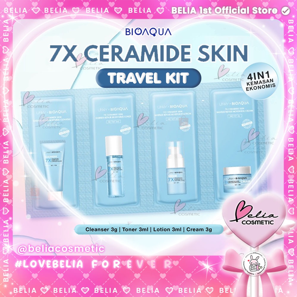 Jual BELIA BIOAQUA 7X Ceramide Skin Barrier Repair Moisturizer Travel ...