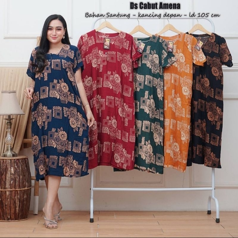 Jual Daster standar murah rayon motif viral motif kekinian motif kencana ungu cocok buat busui ...