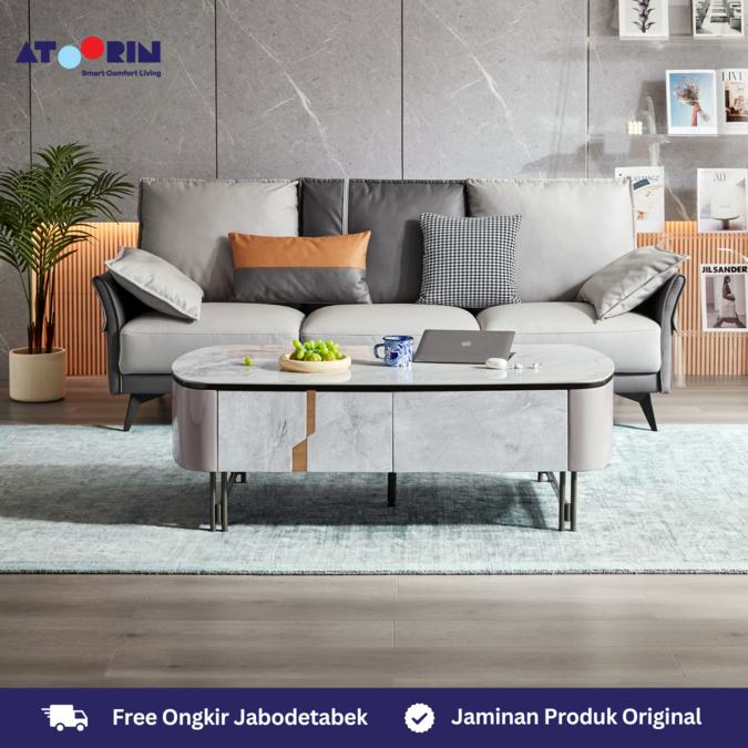Jual ATOORIN Axel Coffee Table - Rockslab & Triamine Board, Desain ...