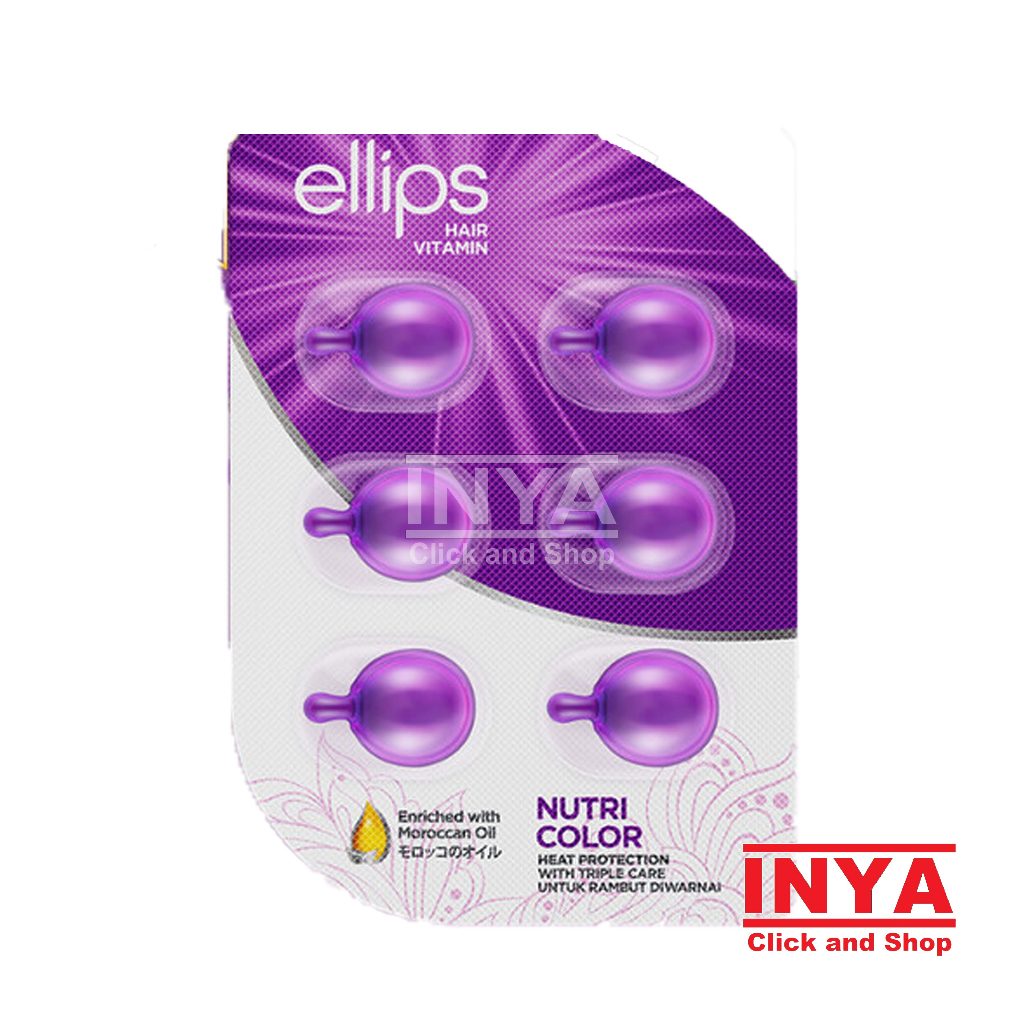 Jual Vitamin Rambut ELLIPS NUTRI COLOR 6X1ml - UNGU | Shopee Indonesia