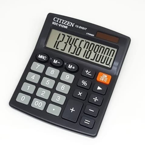 Jual Kalkulator Citizen SDC 812-NR/Calculator 12 Digit Citizen SDC ...