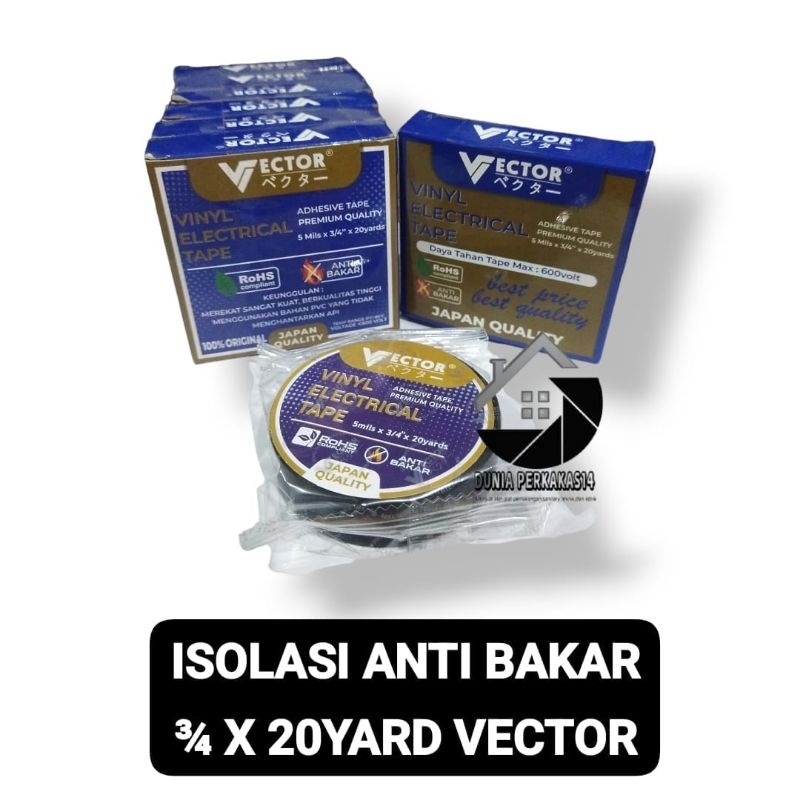 Jual ISOLASI LISTRIK ANTI BAKAR/LAKBAN HITAM/ADHESIVE TAPE PREMIUM ...