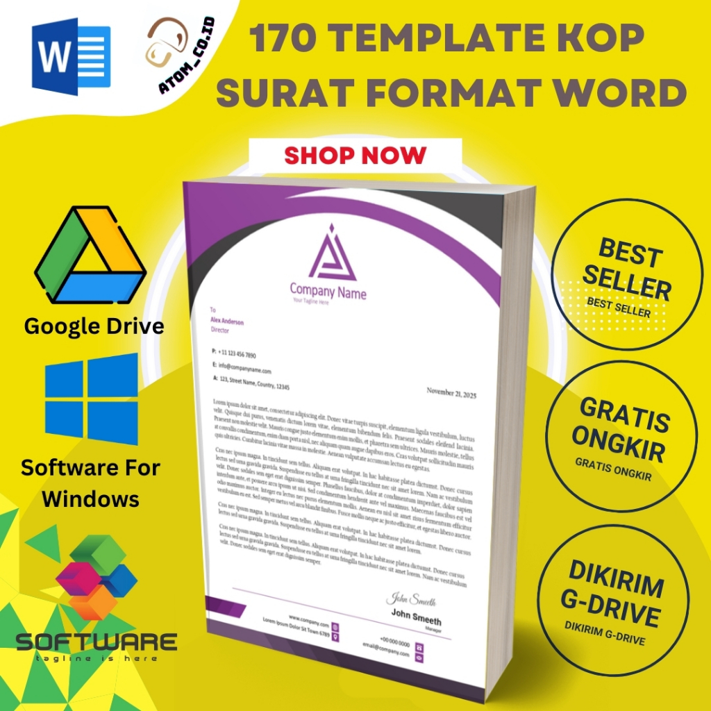 Jual 170 Template Kop Surat Format Word | Shopee Indonesia