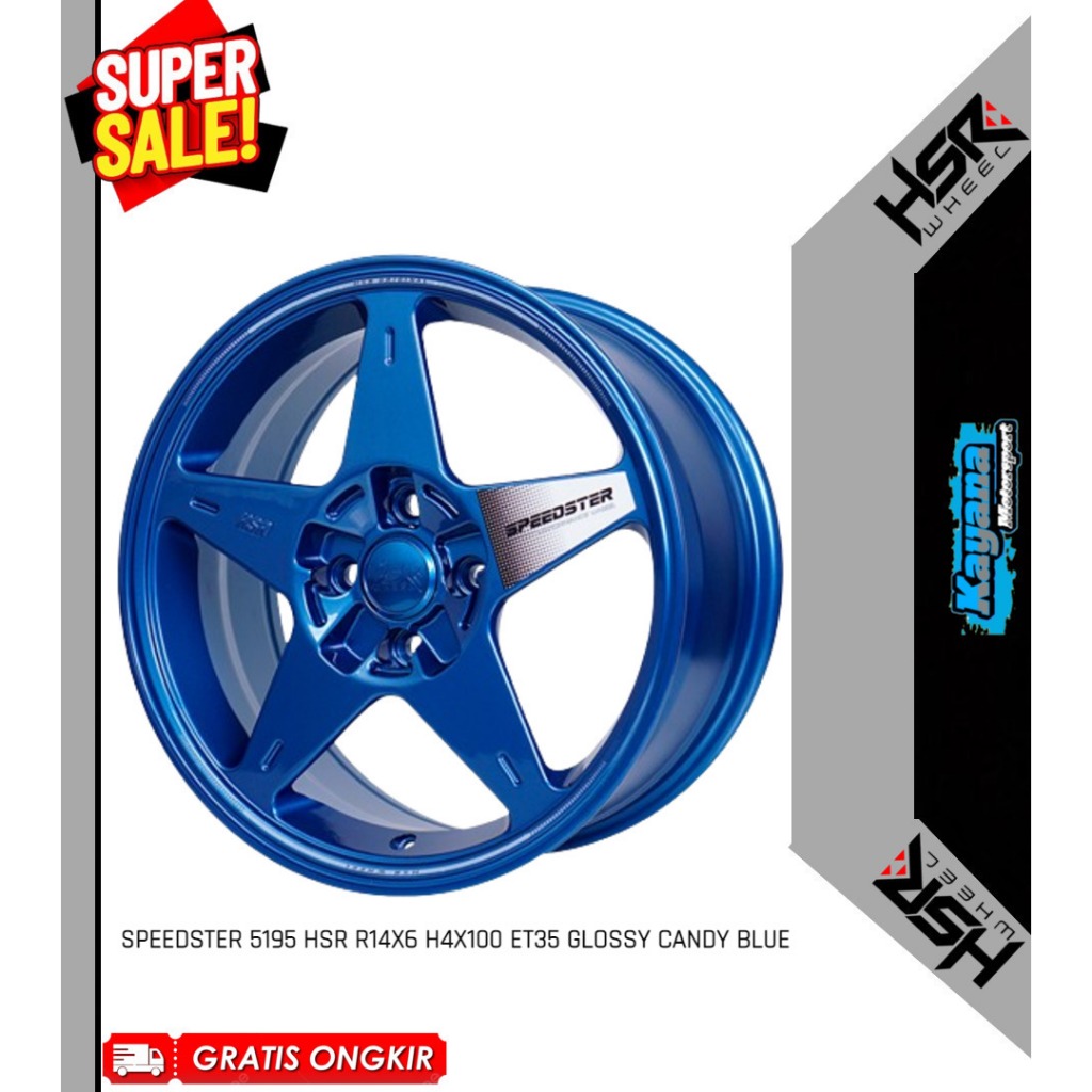 Jual Velg Mobil Racing Speedster R14 Model Bintang 4x100 Untuk Brio ...