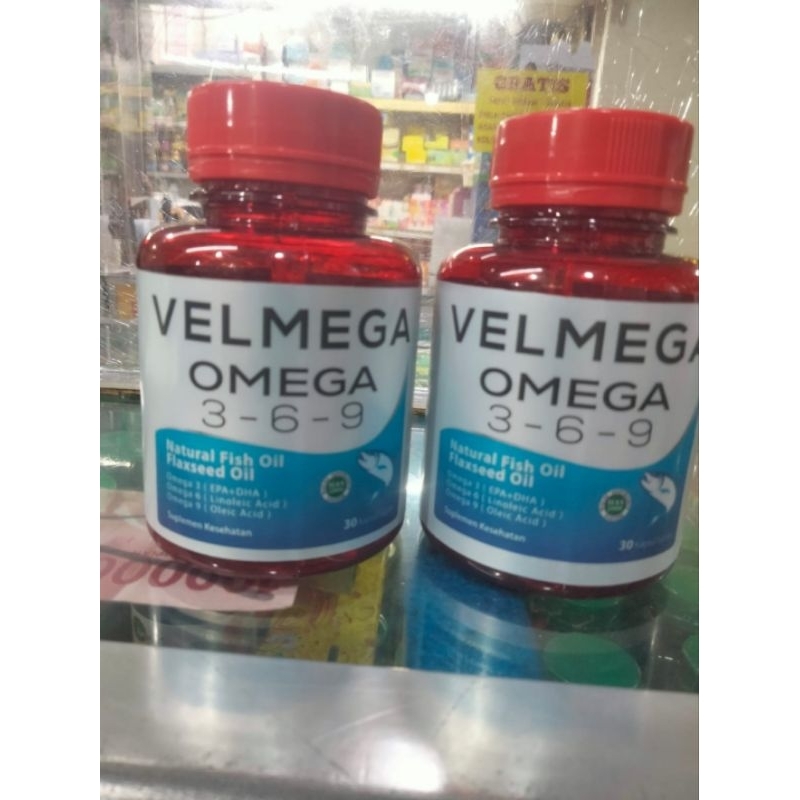Jual VELO OMEGA 369 FISH OIL 1000MG,DHA,FLEXSEED OIL ISI 30 SOFGEL ...