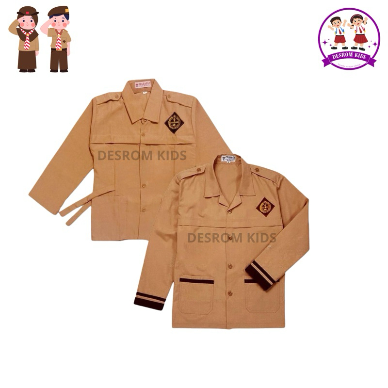 Jual Seragam Sekolah Pramuka SD Siaga Full Kancing dan Pramuka Tali ...