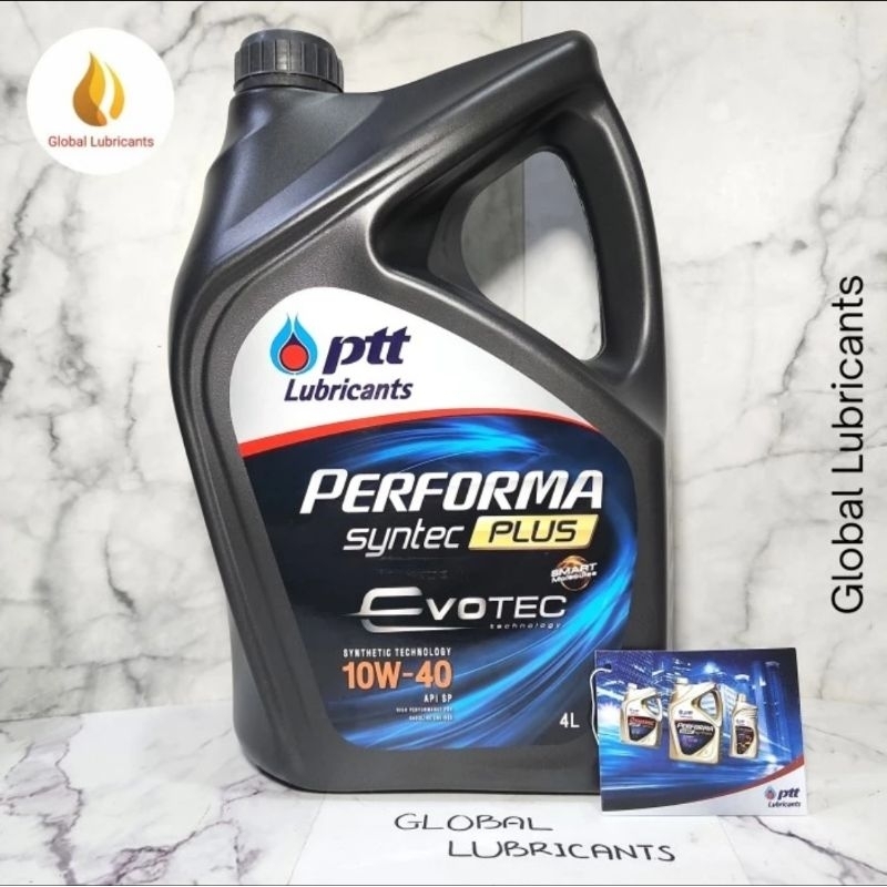 Jual PTT Evotec Performa Syntec Plus API SP 10W-40 4 Liter Thailand (Oli Mesin Bensin Synthetic ...