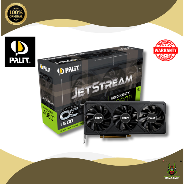Jual PALIT GEFORCE RTX 4060Ti JETSTREAM OC 16GB GDDR6 | Shopee Indonesia