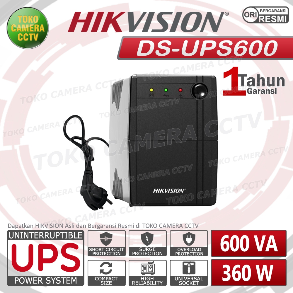 Jual HIKVISION DS-UPS600 UPS CCTV 600VA 360W | Shopee Indonesia